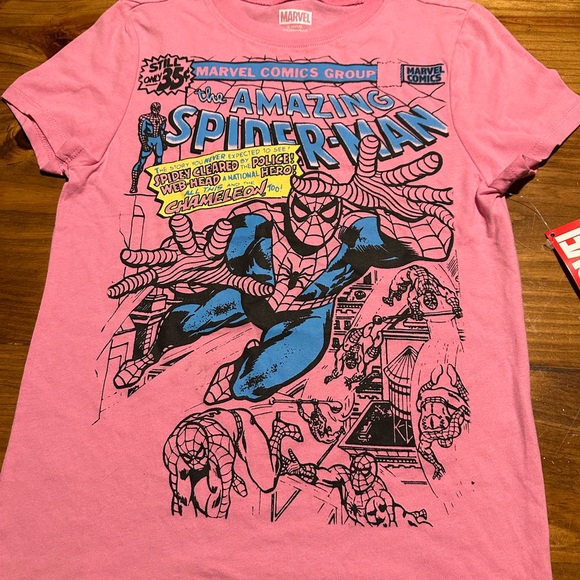Marvel | Shirts & Tops | Marvel Pink Amazing Spiderman Tee | Poshmark